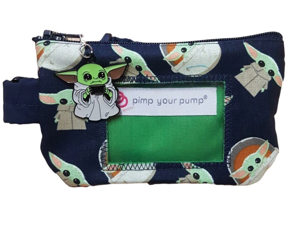 Pump pouch The Child with vinyl screen and zip charm » Pimp Your Pump
