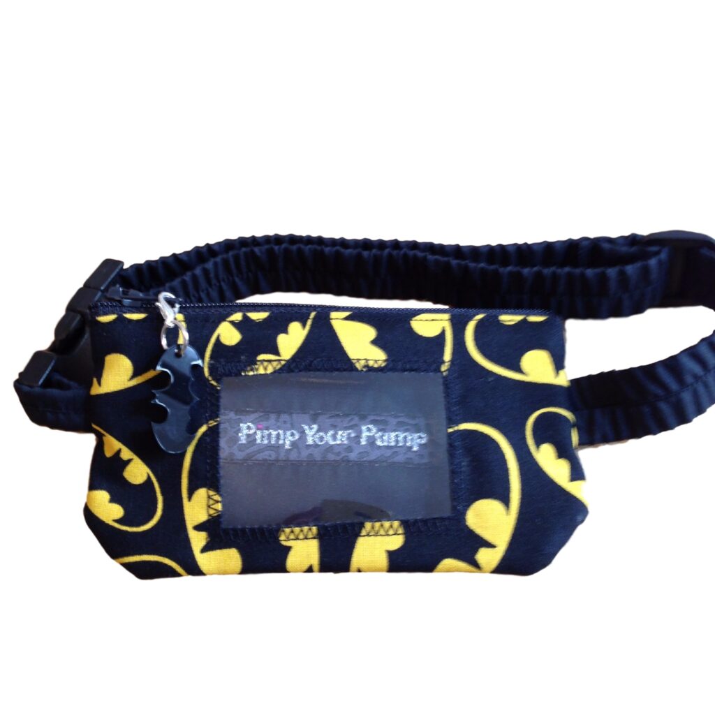 Diabetes Insulin pump pouch Batman with vinyl screen and zip charm ...